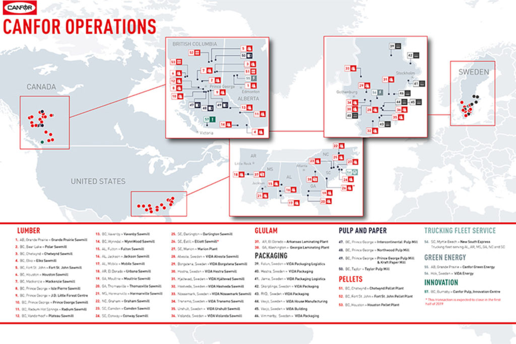 Canfor Corporation förvärvar delar av Vida AB - Vida AB